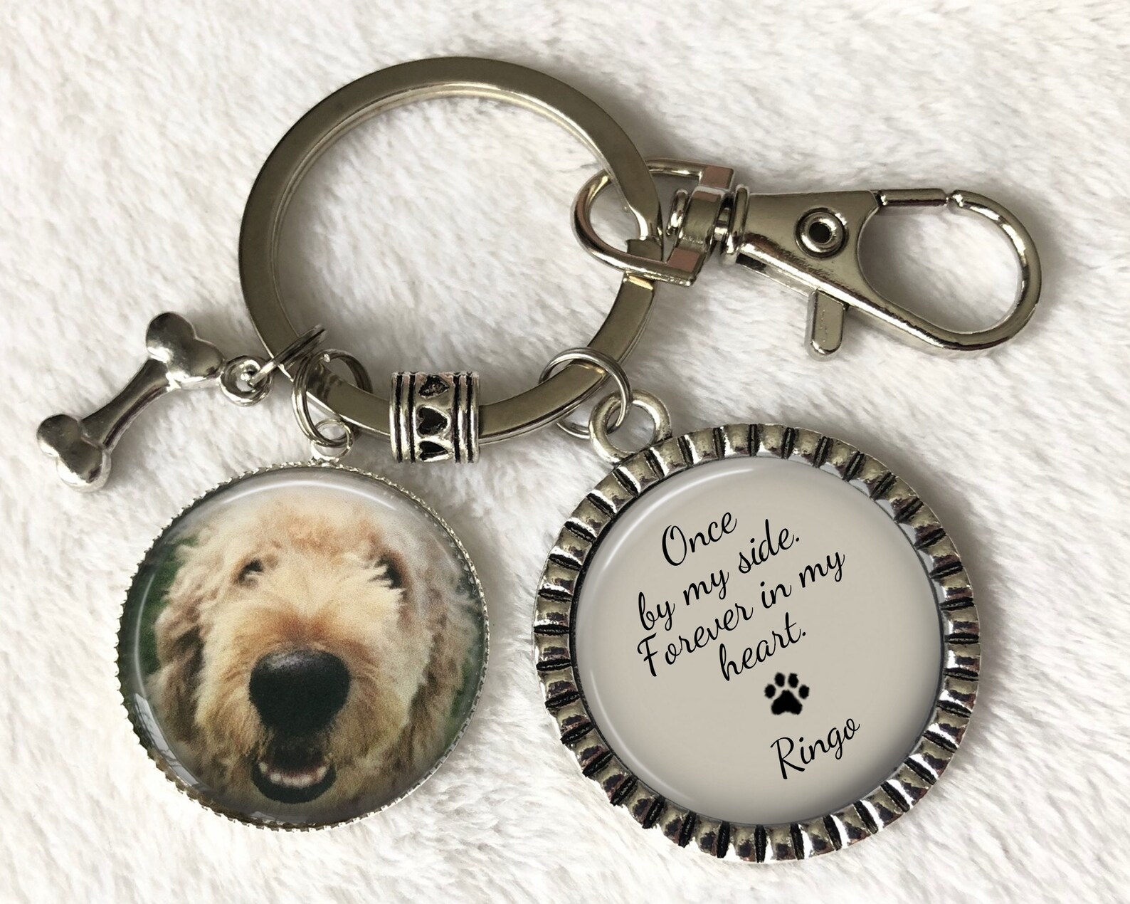 Pet Memorial Keychain Pet Loss Dog or Cat Keychain Key - Etsy