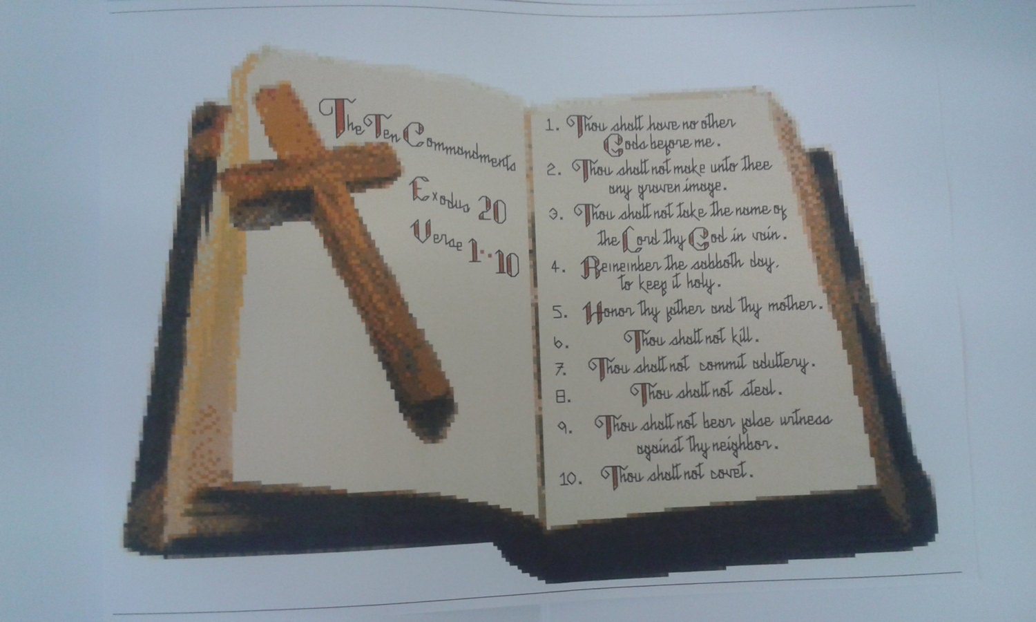 THE TEN COMMANDMENTS is a 14ct cross stitch pdf pattern | Etsy