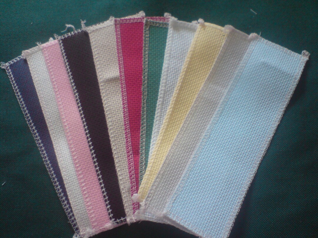 12 EXTRA LARGE Book Marker Blanks 14ct Aida Minimum Size 3"x 8" All ...