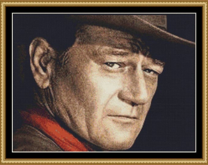 John Wayne Cross Stitch Pattern Pdf Format Delivered by Email This is ...