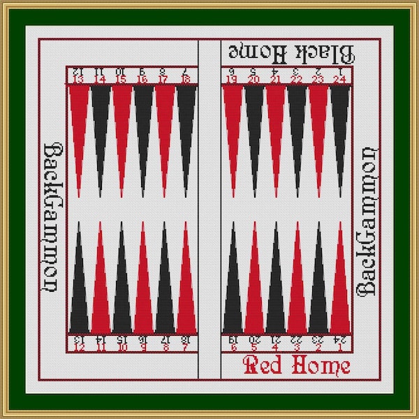 Backgammon Cross Stitch Pattern - Etsy