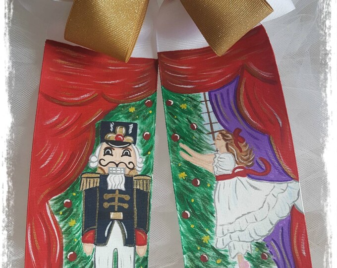 Deluxe Handpainted Nutcracker Hairbow by Hugs and Kisses - Etsy