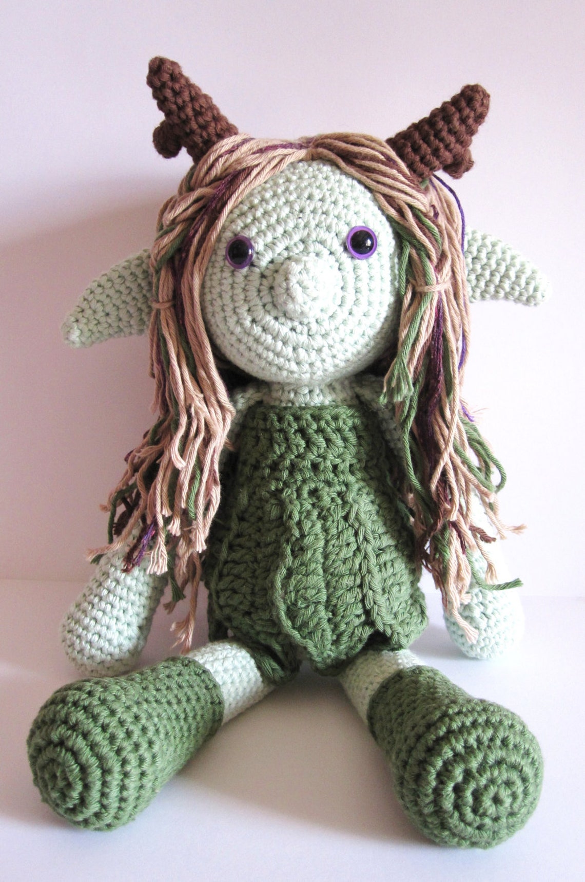 Handmade Fairy Crochet Doll. Fantasy Amigurumi. Fairy Tale Stuffed Toy ...