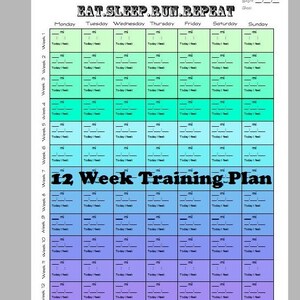 Printable Running Log, Running Calendar, Fillable Running Log, Training ...