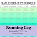 Printable Running Log, Running Calendar, Fillable Running Log, Training ...
