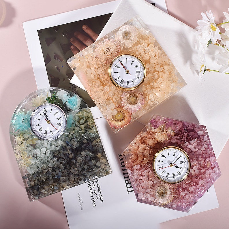 Epoxy Resin Art Clock Mould: DIY Dried Flower Specimen - Etsy