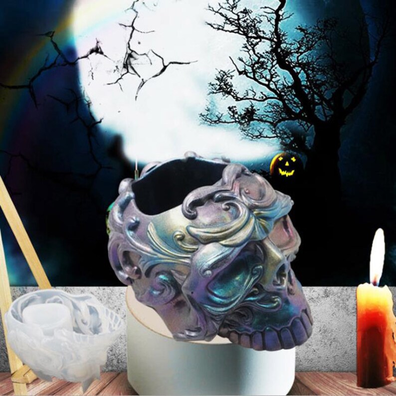 Skull Storage Jar Resin Molds, DIY Epoxy Casting - Etsy