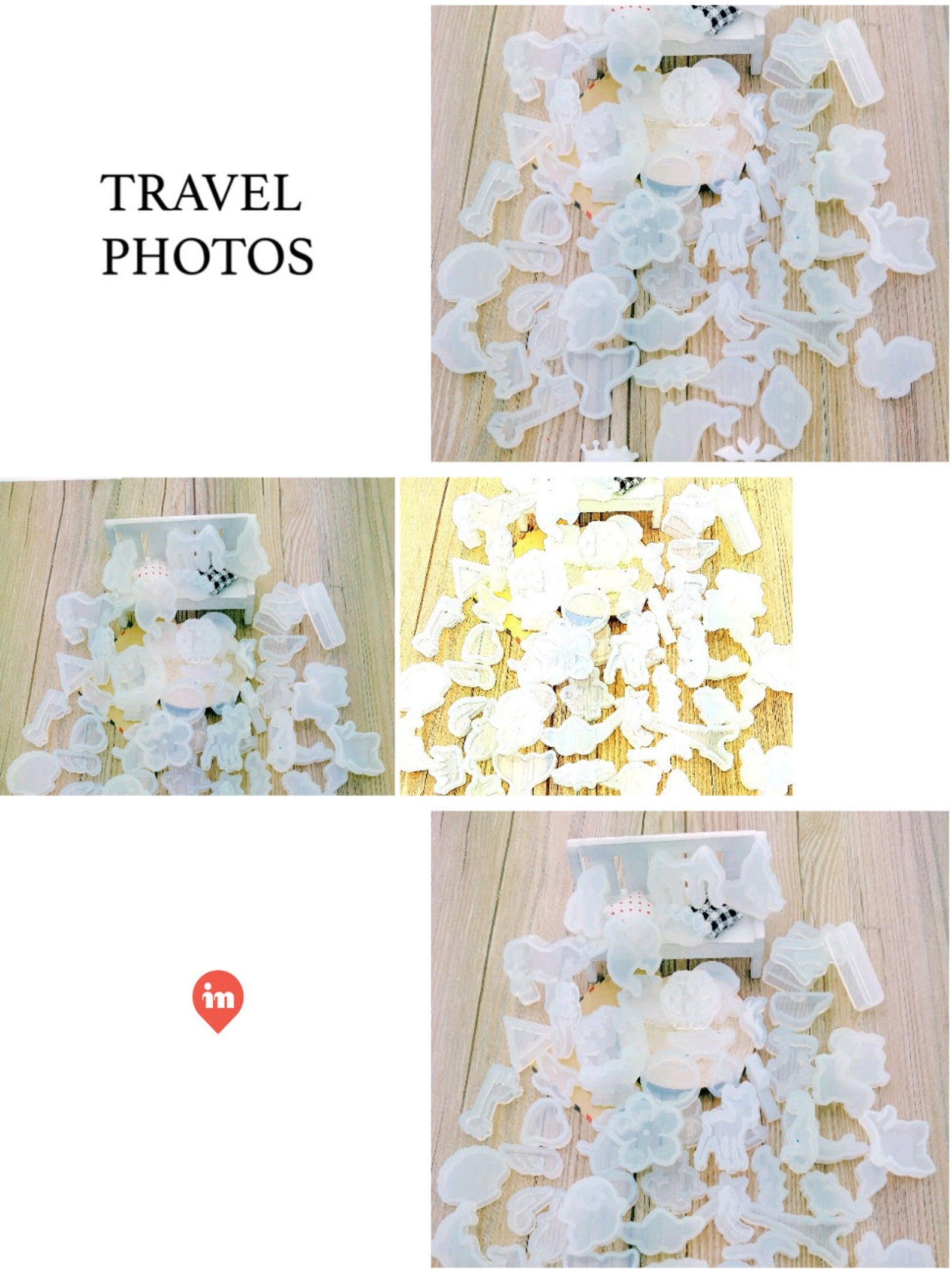 75 Pcs Resin Mold Collection Cute Cartoon Mold DIY Jewelry Making Epoxy ...