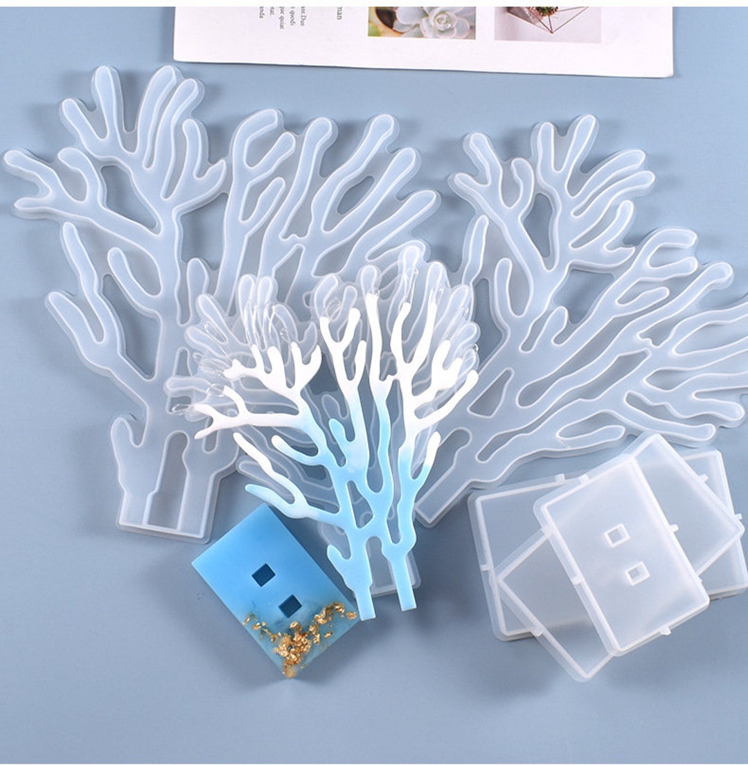 Arte de resina epoxi DIY Ramas de astas Coral Reef Molds Algas Moldes ...