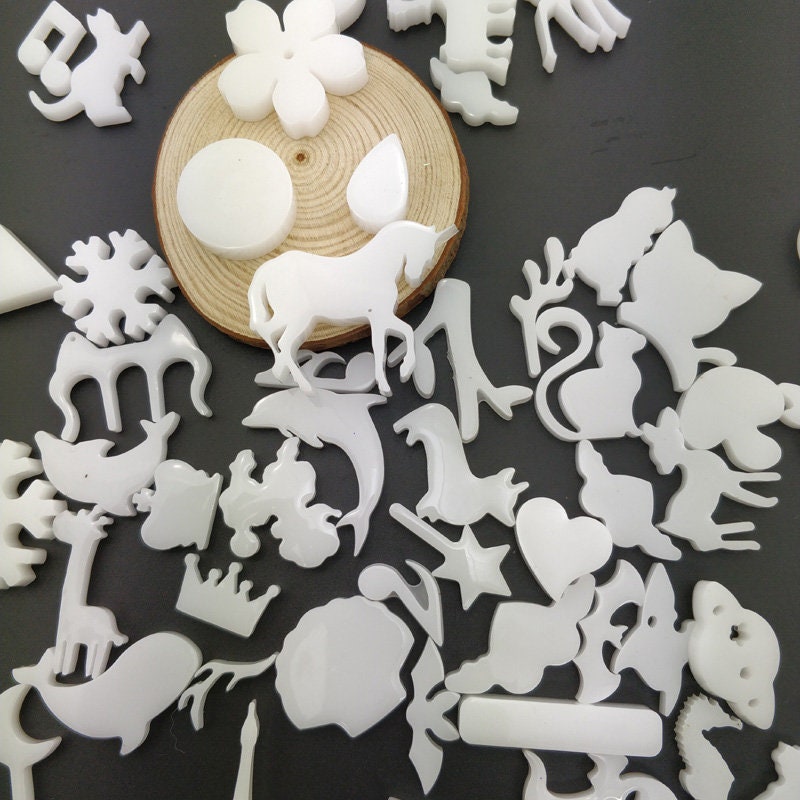 75 Pcs Resin Mold Collection Cute Cartoon Mold DIY Jewelry Making Epoxy ...