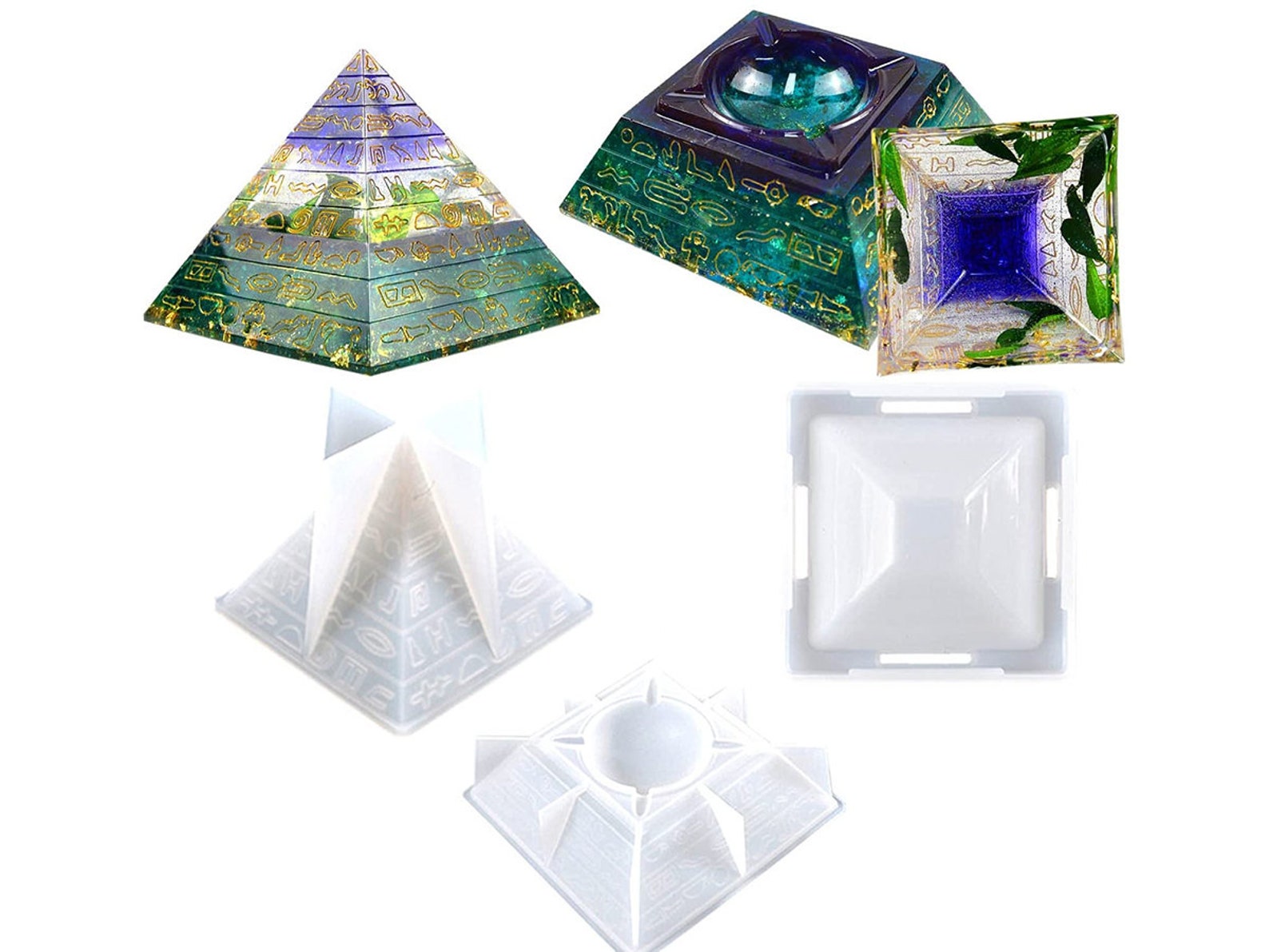 Pyramid Ashtray Molds, Jewelry Storage Box Molds, Extra Large Pyramid ...