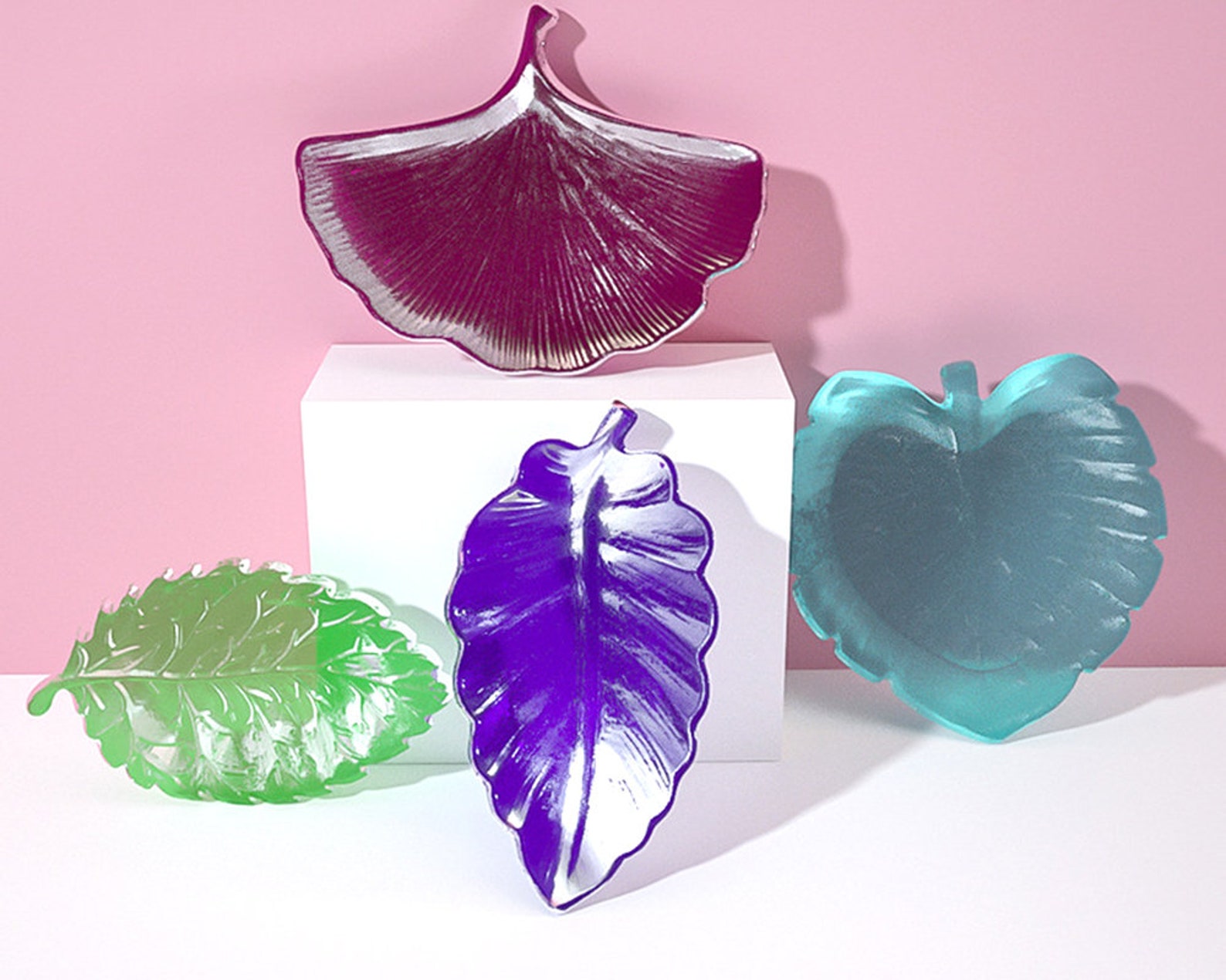 DIY Plate Resin Mold, Leaf Storage Fruit Tray Mold, Fruit Storage Box ...