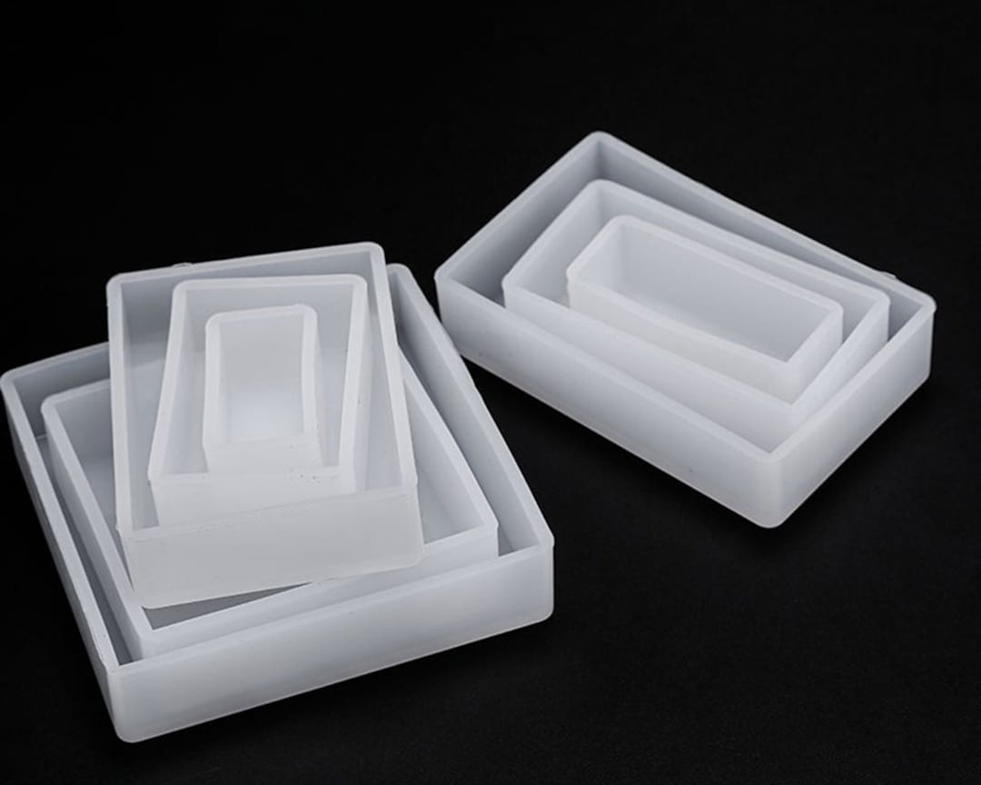 11 Pcs of Cuboid Cube Resin Silicone Mold for Candle Mold Cake Candy ...