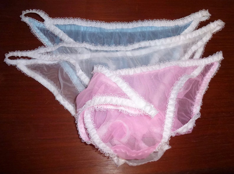 Sheer Nylon Tanga Panties Vintage Style Burlesque Sissy Etsy