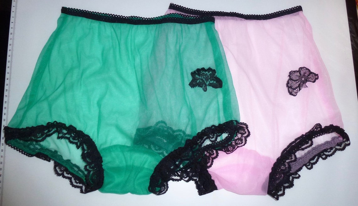 Sheer Nylon Vintage Style Burlesque Panties Sissy Fetish Etsy