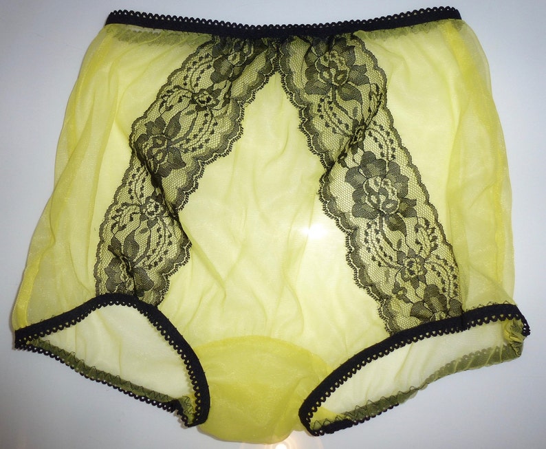 Sheer Nylon Vintage Style Burlesque Panties Sissy Fetish Etsy