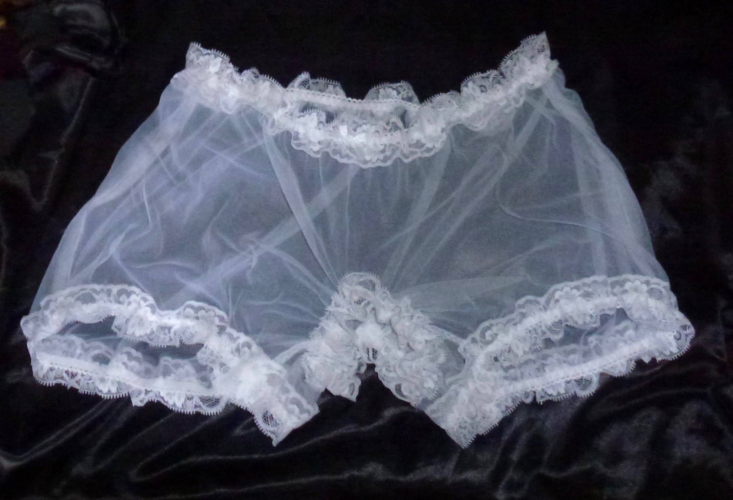 Sheer Nylon Ruched Crotchless Panties Burlesque Sissy Sex Doll Etsy