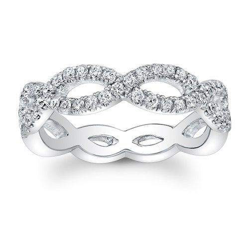 Infinity Diamond Ring Infinity Wedding Ring Diamond Wedding | Etsy
