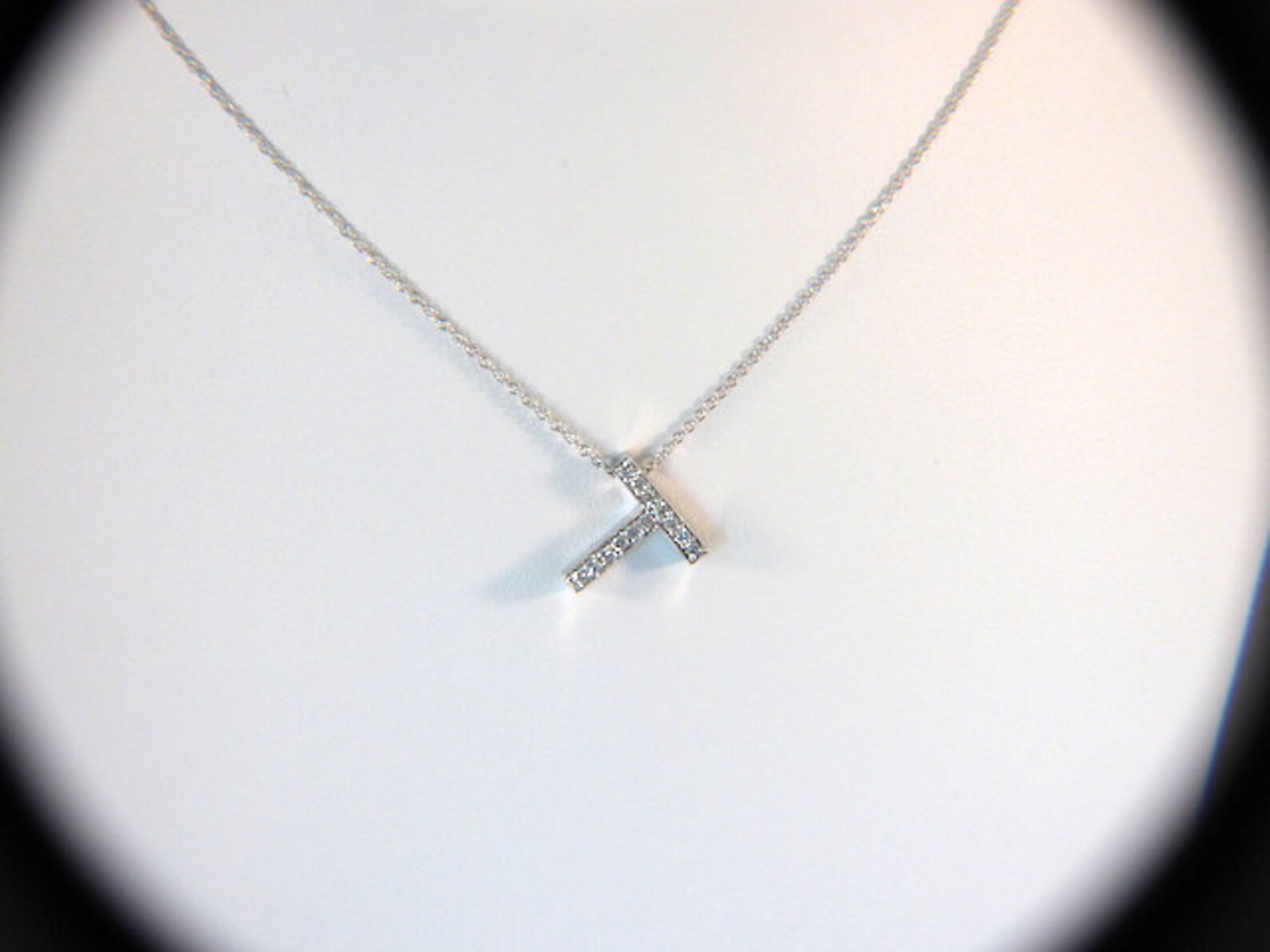 Diamond Initial Pendant in the Letter t With 0.15 - Etsy