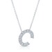Platinum Diamond Initial Pendant in Letter c With - Etsy