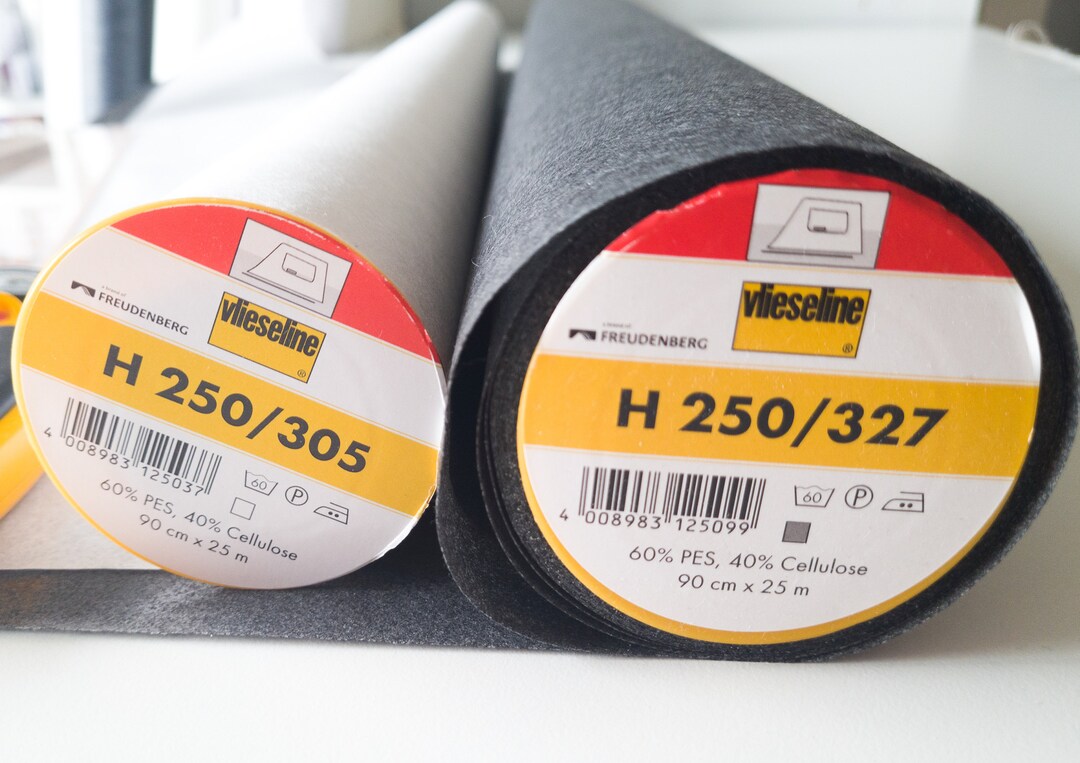 Vlieseline Fusible Interfacing Black or White H250 305/327 Iron on ...