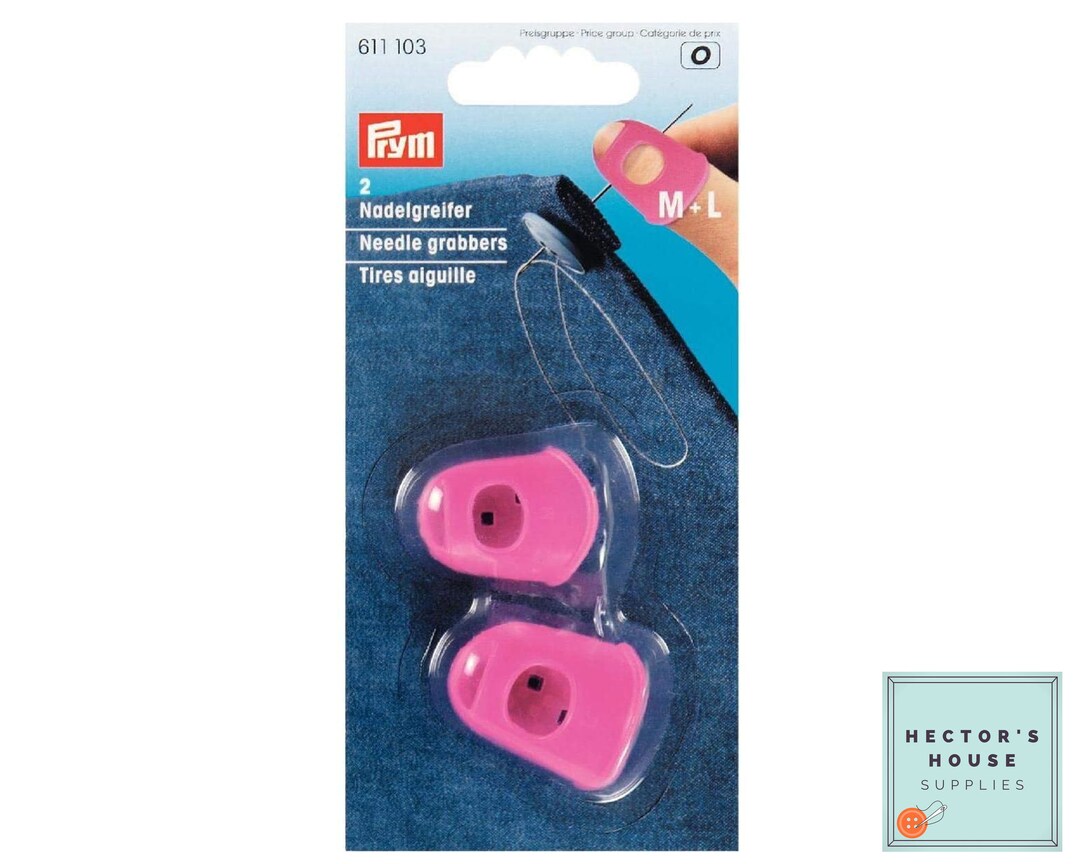 Prym Needle Grabber in Pink Silicone, Thimble for Sewing Thick Fabrics ...