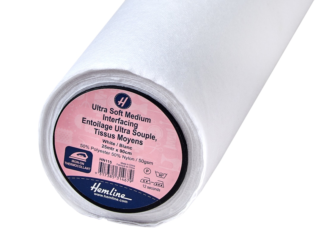 Ultra Soft Fusible Interfacing, Medium Weight Interlining - Hemline ...