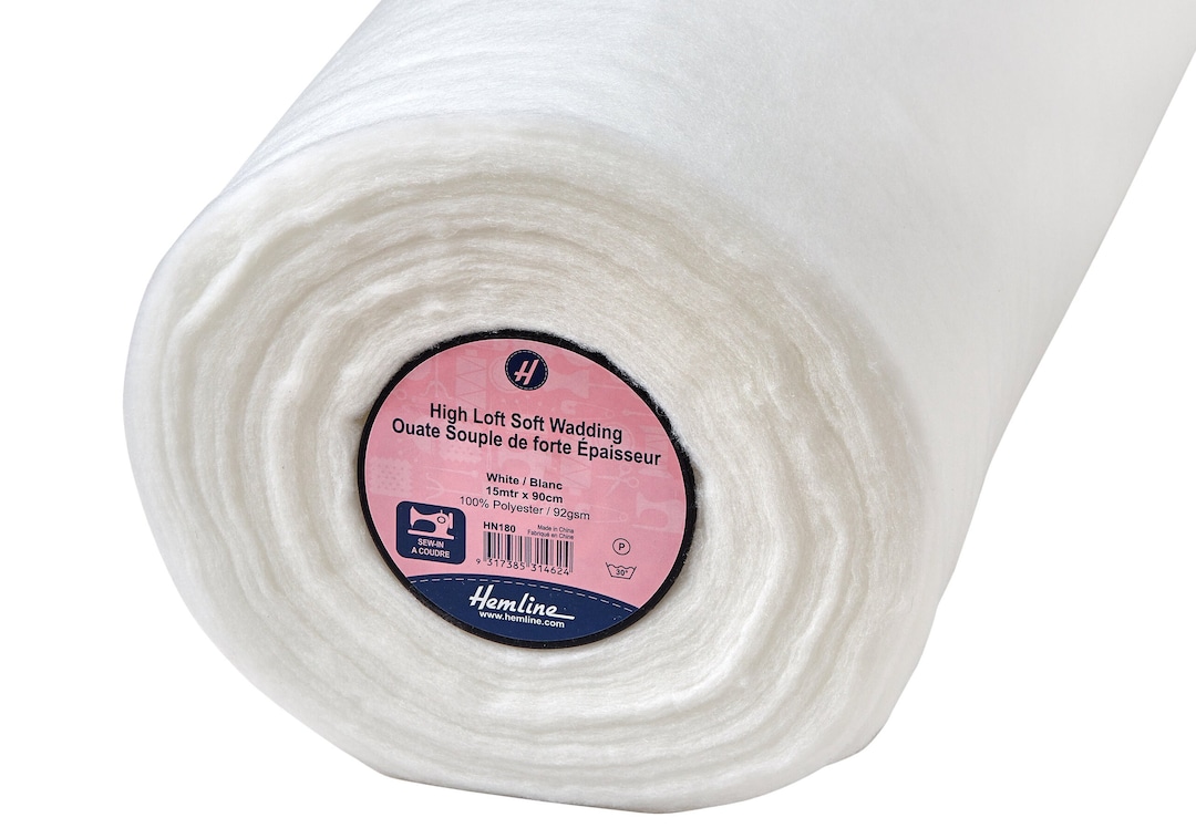 High Loft Sew in Soft Wadding - Volume Wadding Hemline HN180 Quilting ...