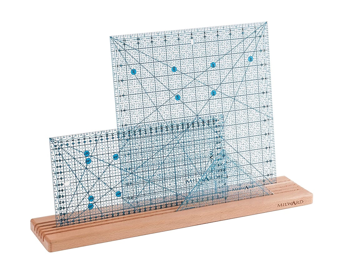 Milward 50cm Large Ruler Rack for Quilting Templates, 5 Slolt Beech ...