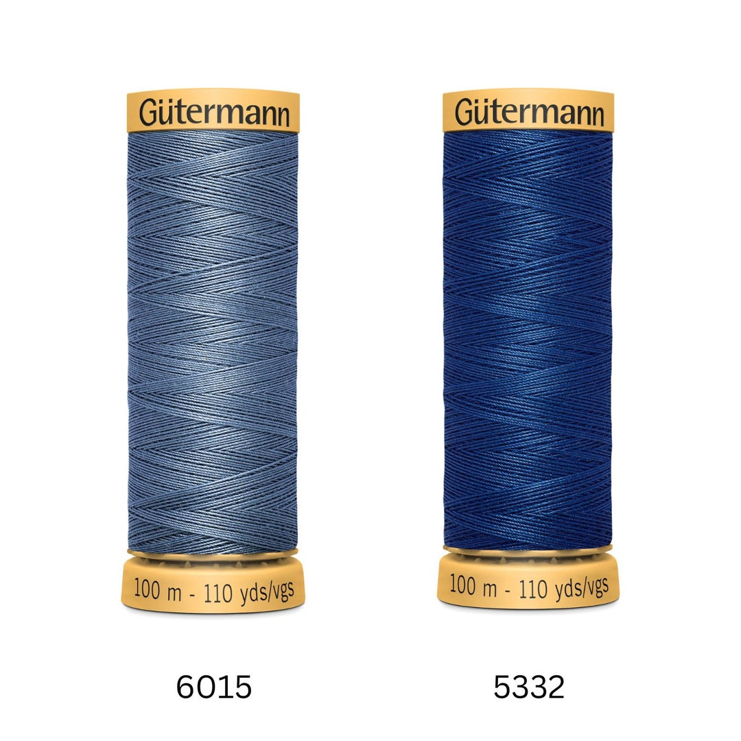 Blue Gutermann Cotton Thread - Shades 5332 / 6015 - Etsy