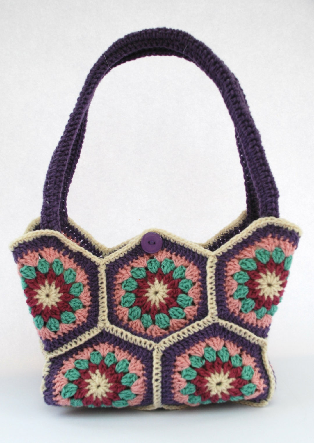 Hexagon Handbag Crochet PDF Pattern - Etsy