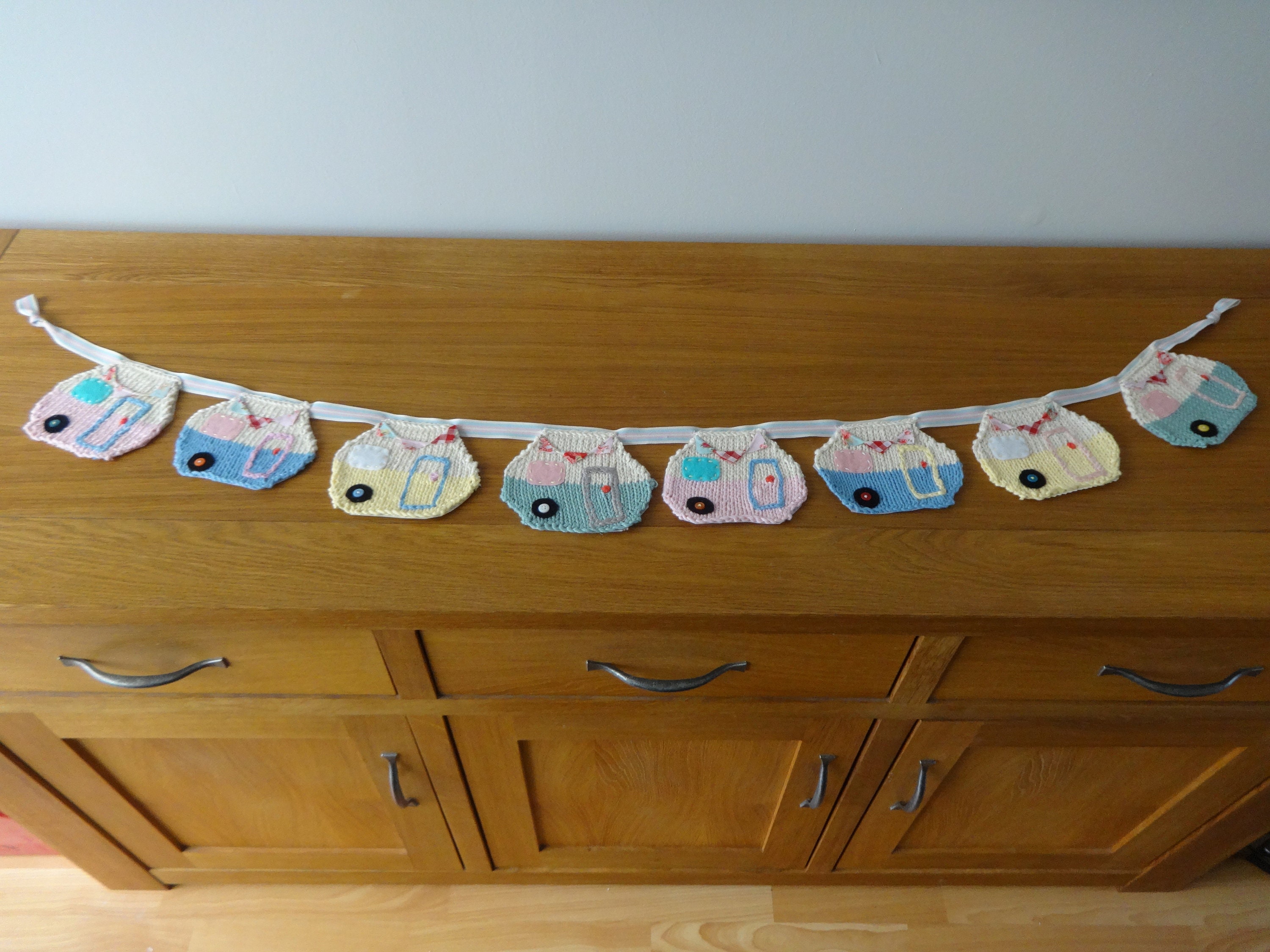 Knitting Pattern Vintage Caravan Bunting Pdf. Retro Campervan - Etsy