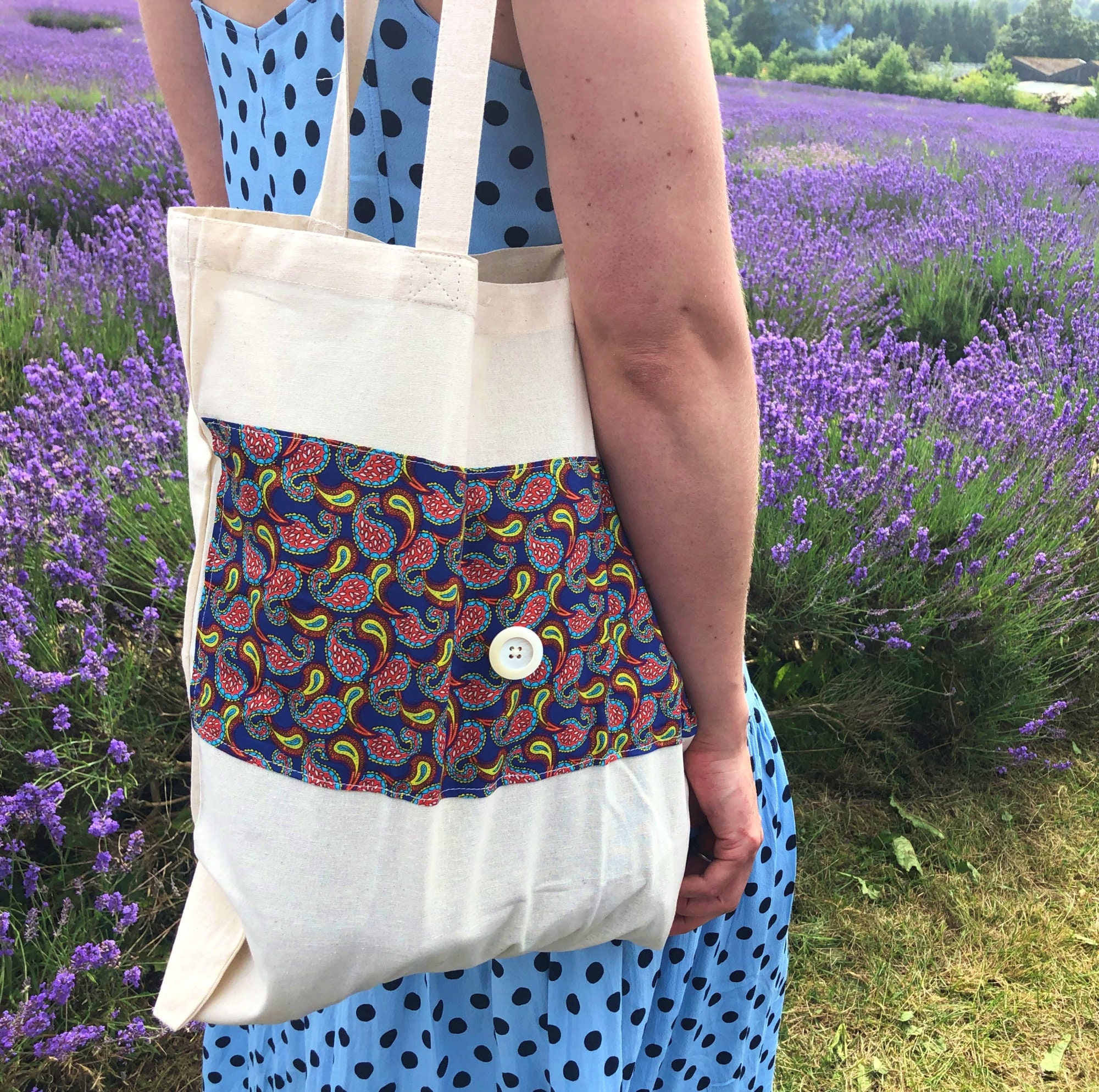 Liberty Tote bag Foldaway Cotton Bag Fold-up Bag Cotton | Etsy