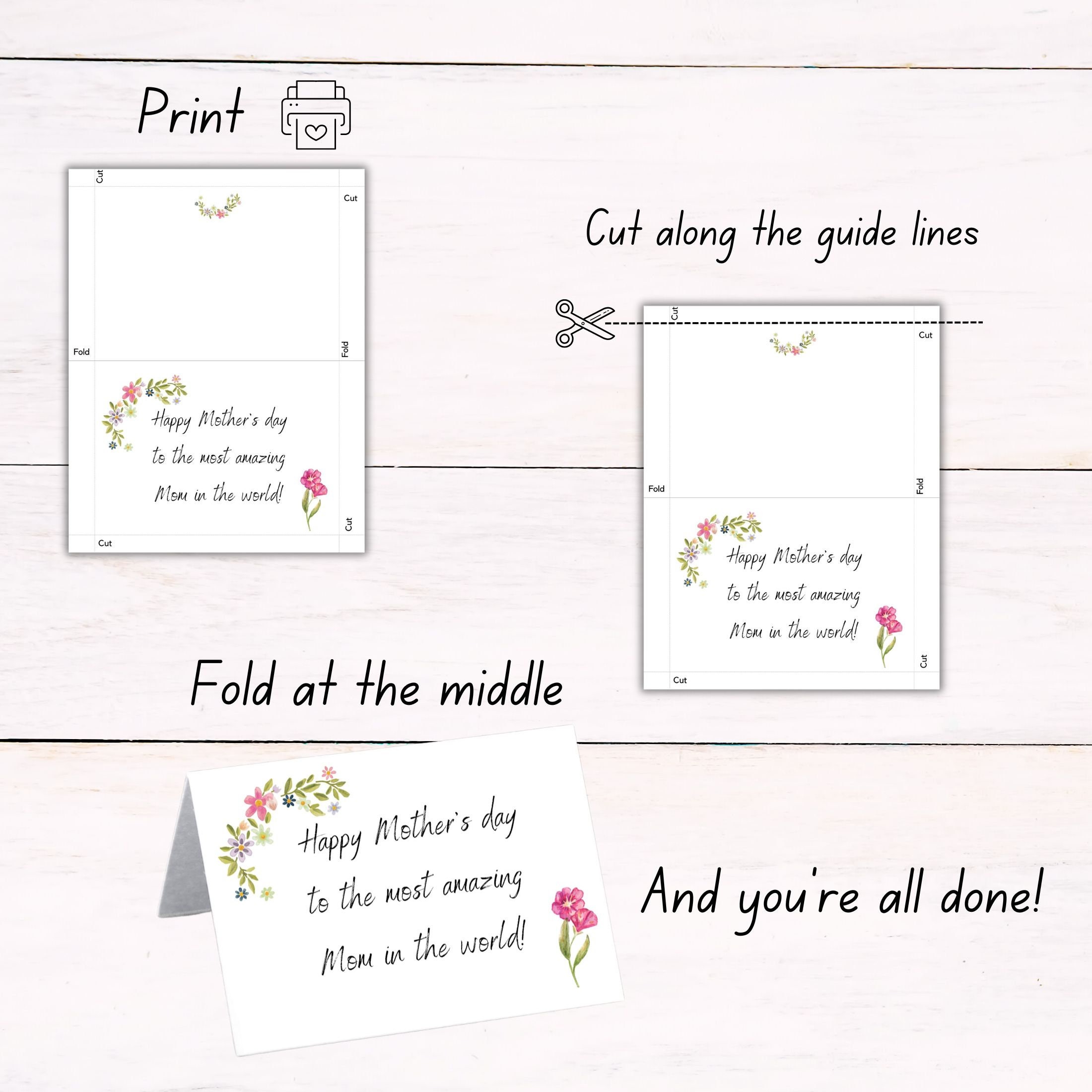 The Most Amazing Mom in the World Card Mother's Day Printable Card ...