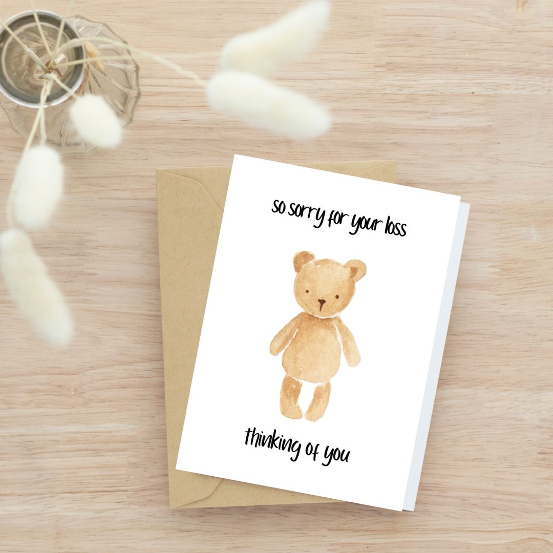 Sympathy Condolence Card Sorrow Baby Child Lost Thinking of You Digital ...