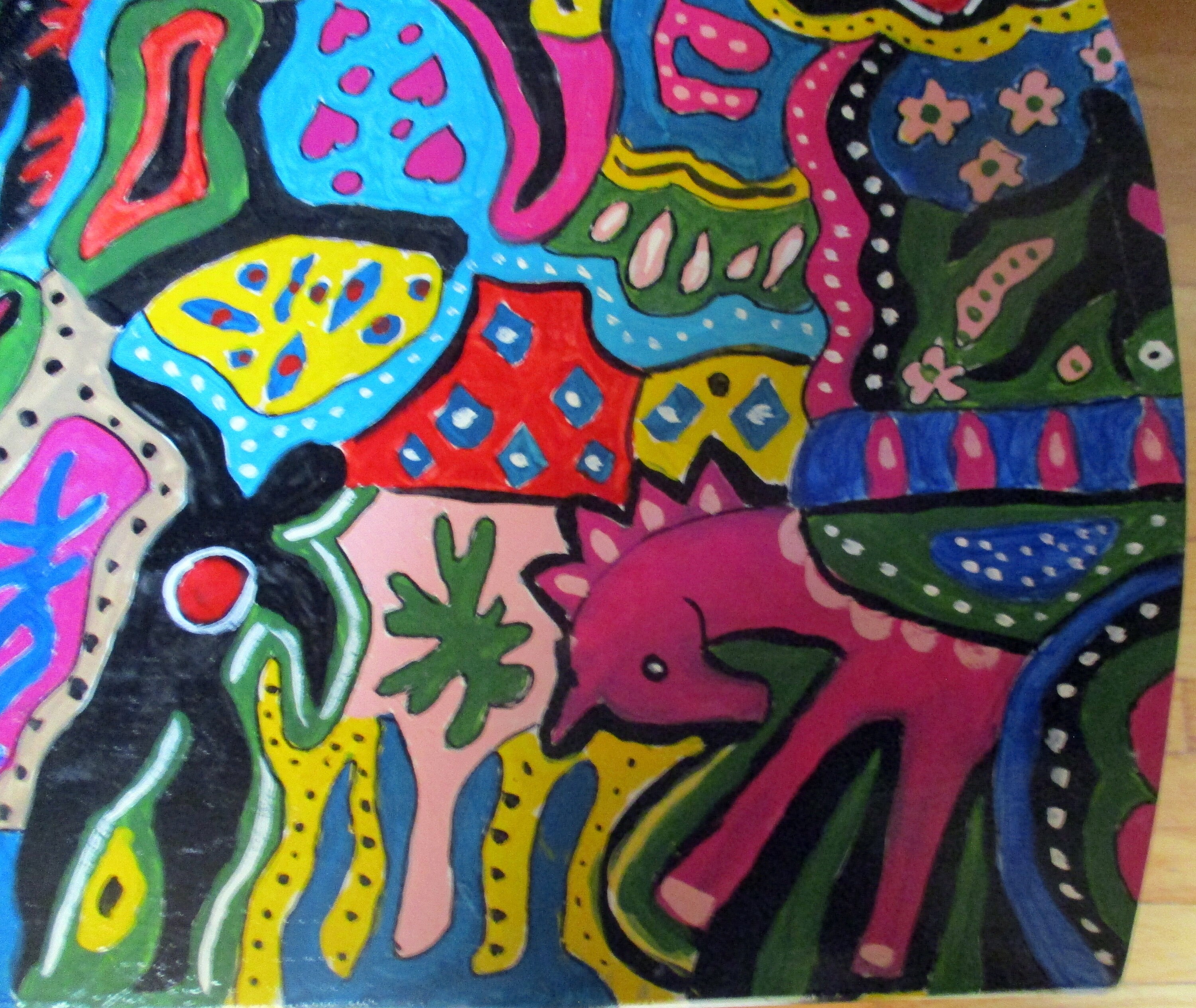 Painted Table Small Tray Table Matisse Designs Made in NY Furniture Art ...