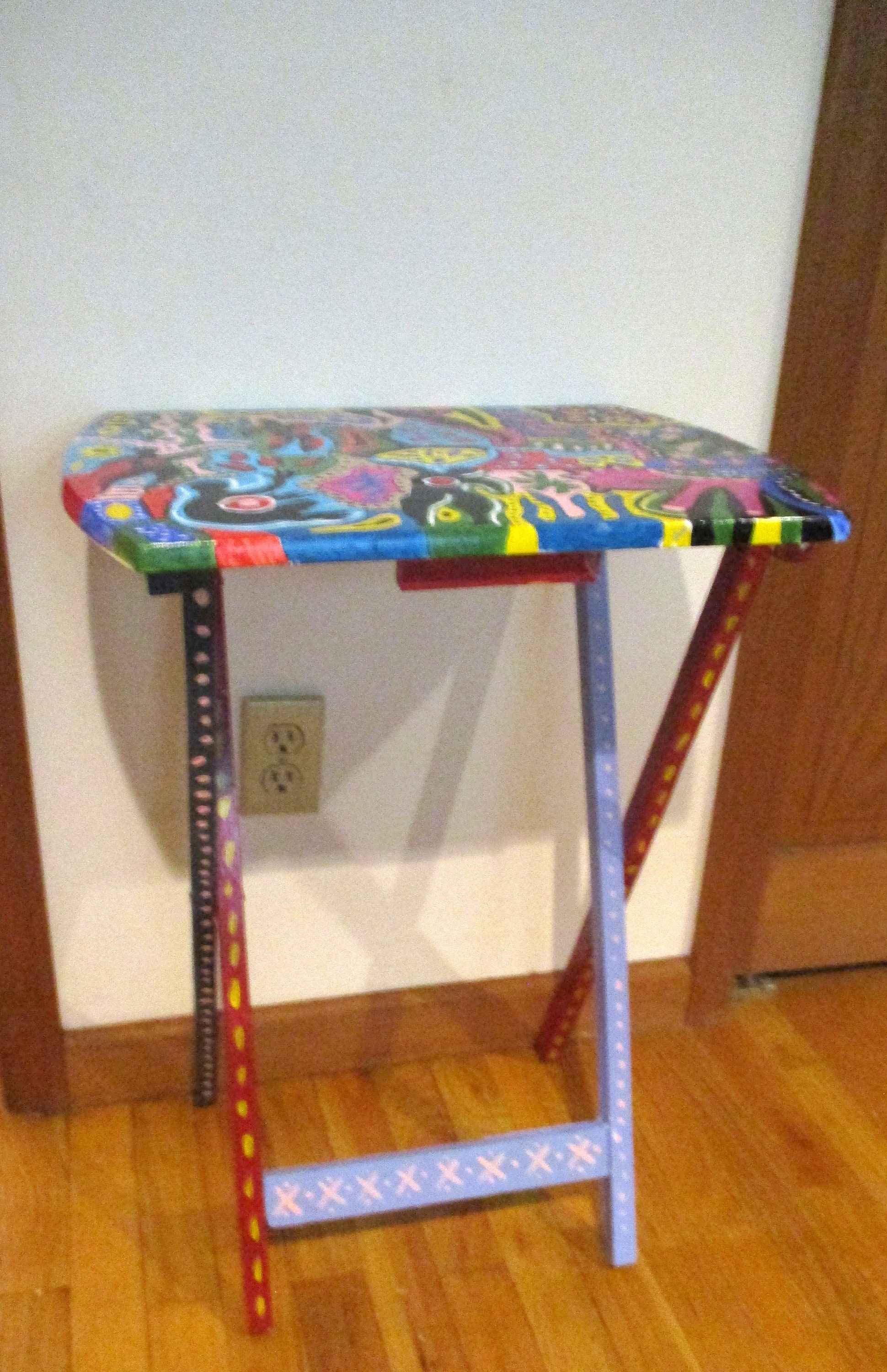Painted Table Small Tray Table Matisse Designs Made in NY Furniture Art ...