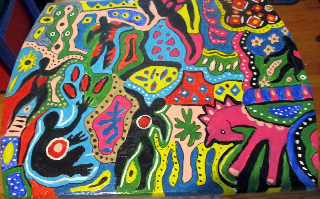 Painted Table Small Tray Table Matisse Designs Made in NY Furniture Art ...