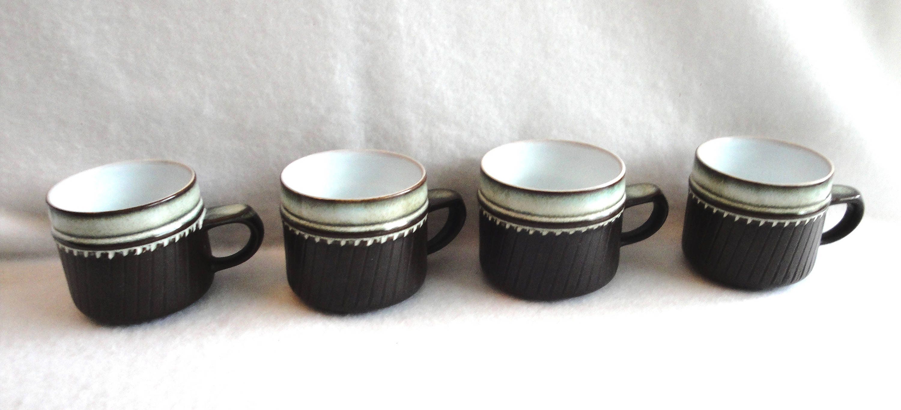 4 Vintage Denby Pottery Rondo Coffee Cups Made in England - Etsy