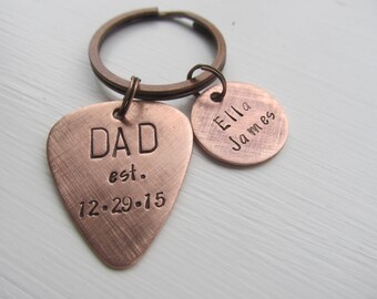 Personalized Key Ring Fathers Key Chain Best Dad Ever Key Ring | Etsy