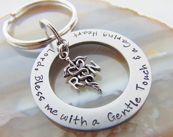 Beach Key Ring Graduation Gift Hand Stamped Keychain Starfish | Etsy