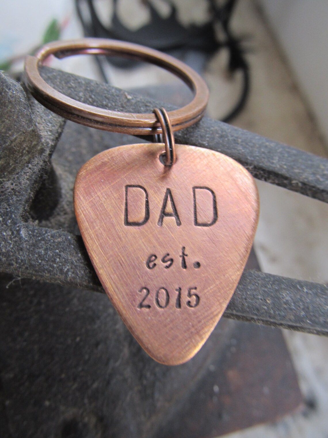 Personalized Guitar Pick Keychain Father's Day Gift Gift - Etsy