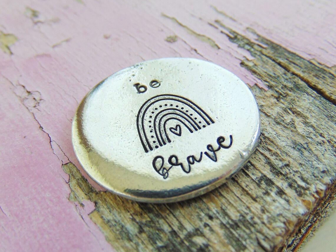 Pocket Coin Rainbow Pocket Hug Hand Stamped Pewter Coin - Etsy