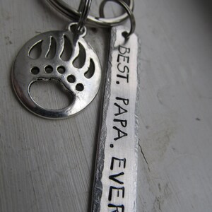 Personalized Key Ring Fathers Key Chain Best Dad Ever Key Ring Fathers ...
