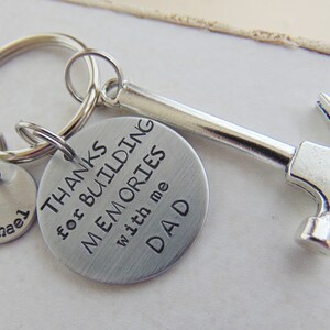 Father's Day Gift, Personalized, Father's Keychain, Hammer Keychain ...