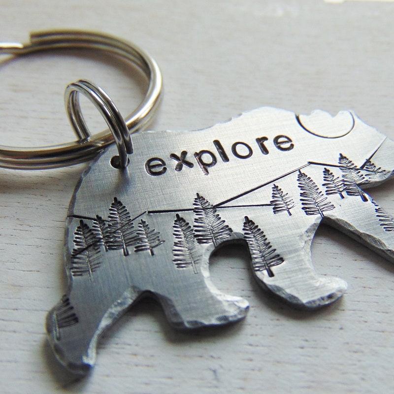 Dad Key Ring Bear - Etsy