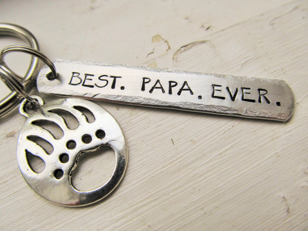 Personalized Key Ring Fathers Key Chain Best Dad Ever Key Ring Fathers ...