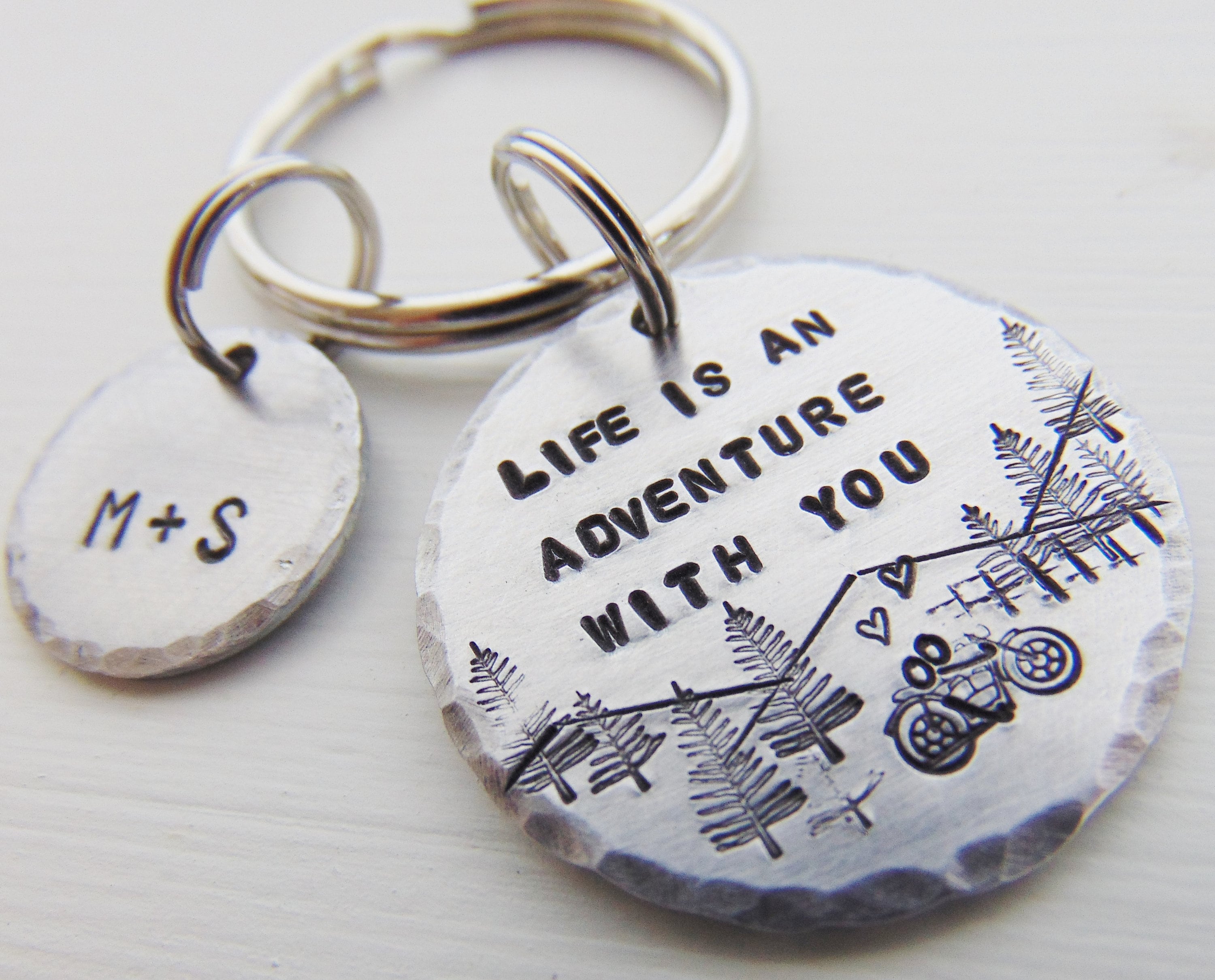 Motorcycle Keychain Life is an Adventure Gift for Him | Etsy