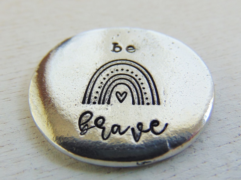Pocket Coin Rainbow Pocket Hug Hand Stamped Pewter Coin - Etsy