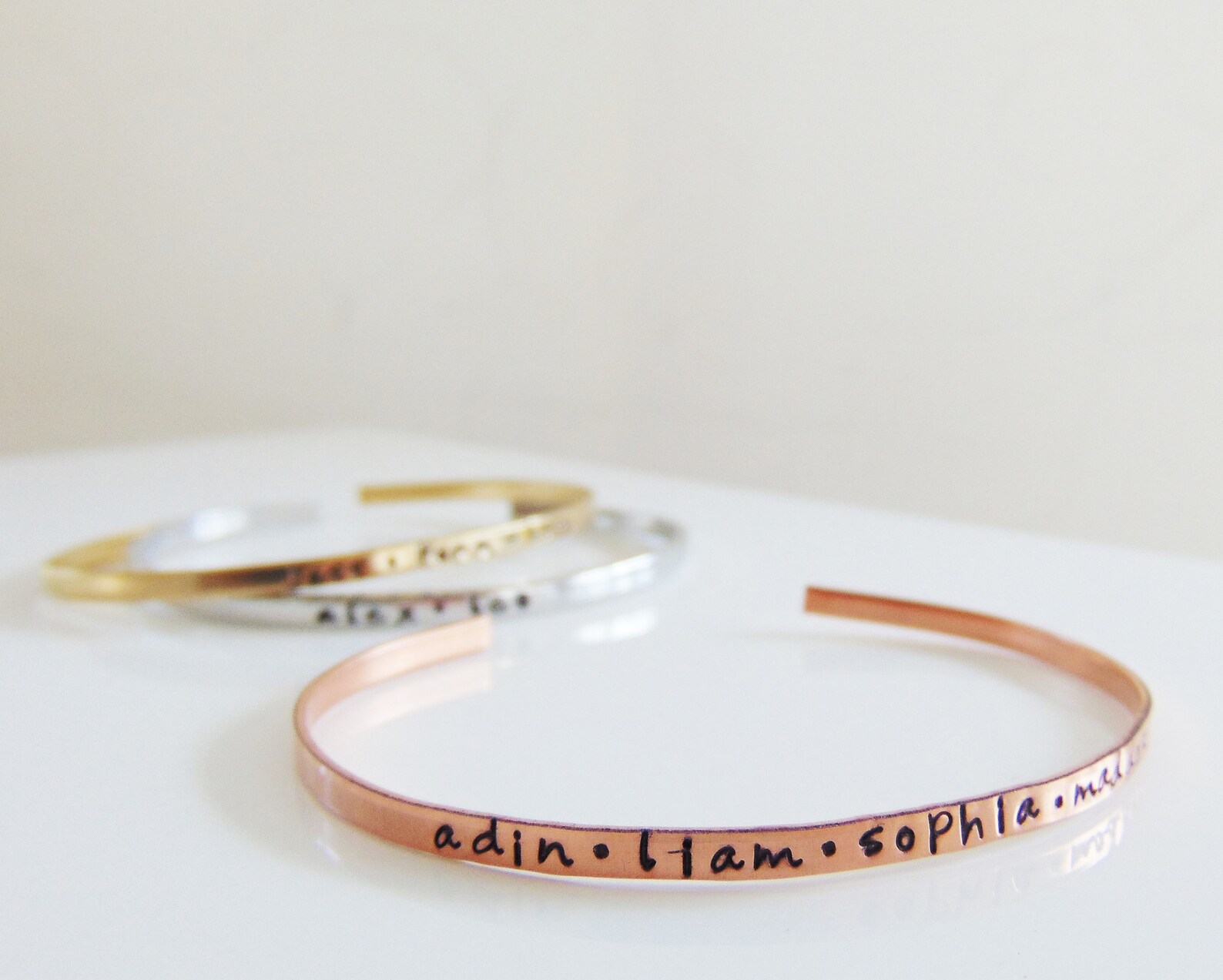 Mother's Day Personalized Bracelet Custom Cuff - Etsy